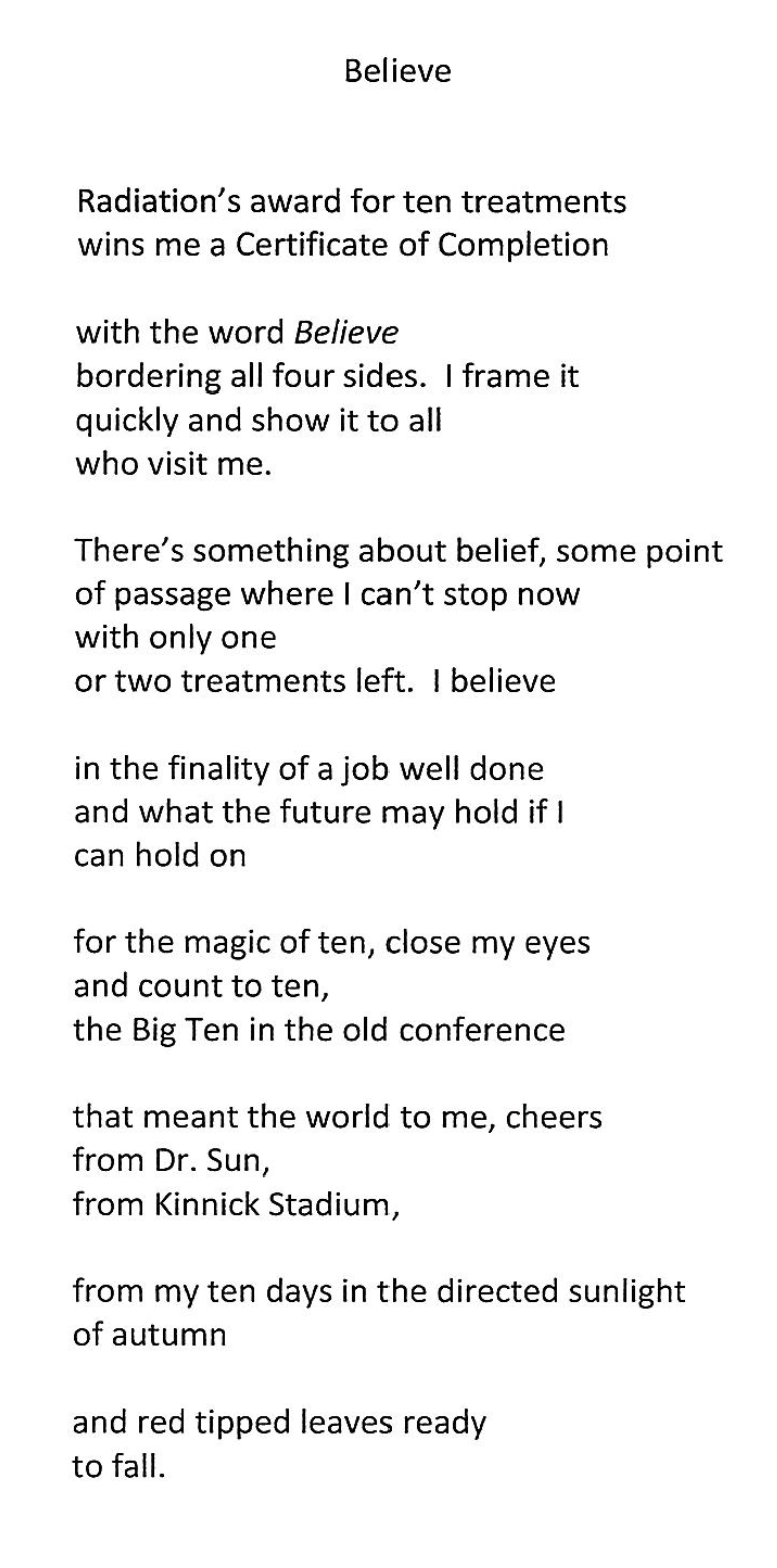 Believe – Stahl poem – Making the Rounds